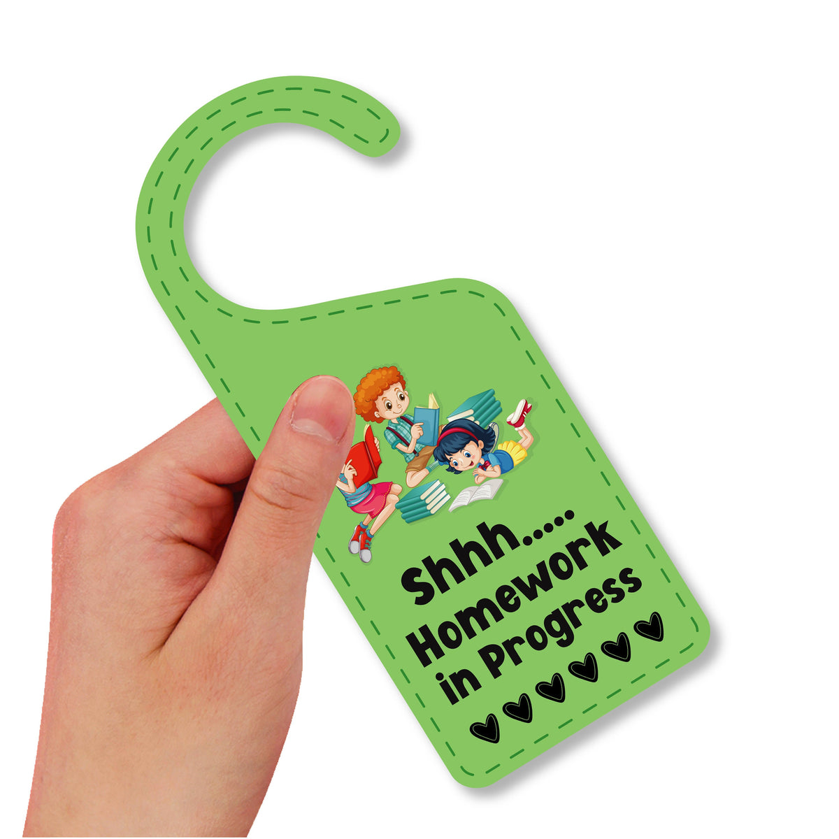 Homework In Progress Door Hanger, Homework Doorknob Sign, PVC Door Kno ...