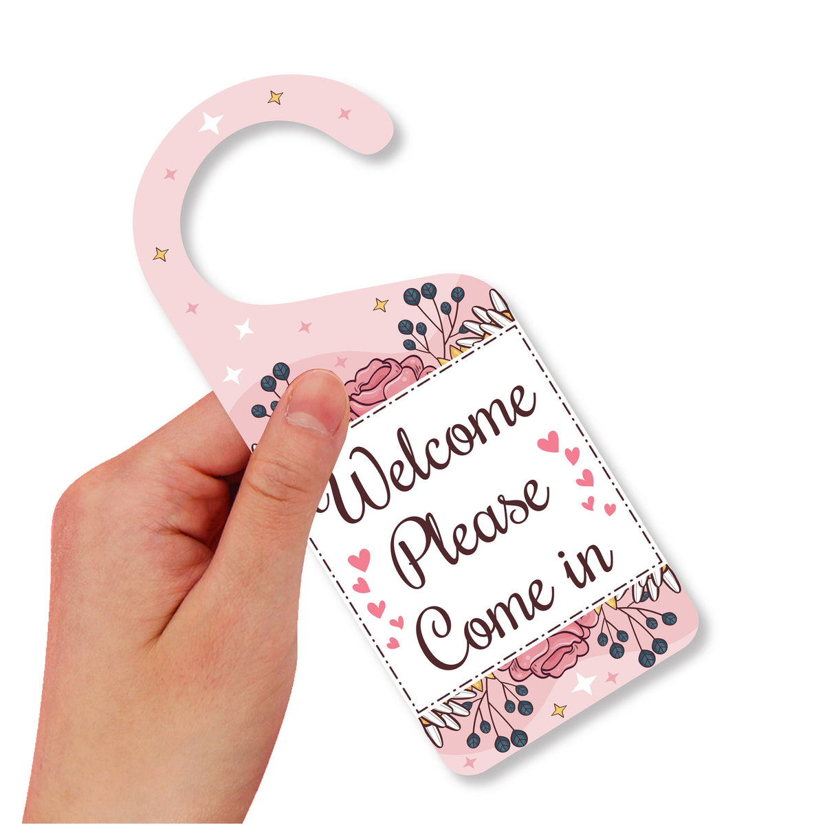Welcome Please Come in Door Hanger, Welcome Doorknob Sign, PVC Door Kn ...