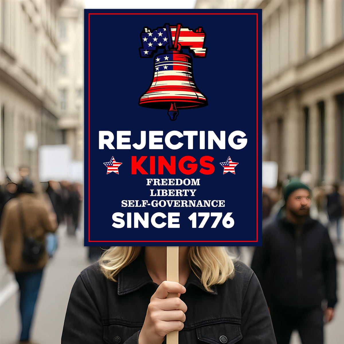No Kings In America Protest Sign, Anti-Trump Resistance, Political ...