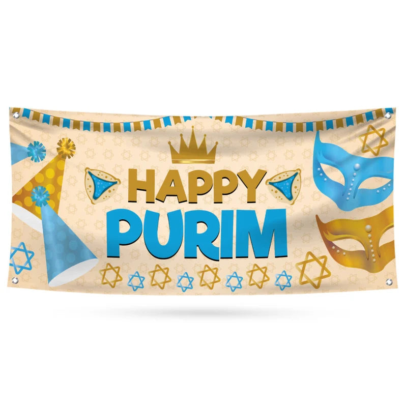Happy Purim Banner Sign – Voila Print Inc