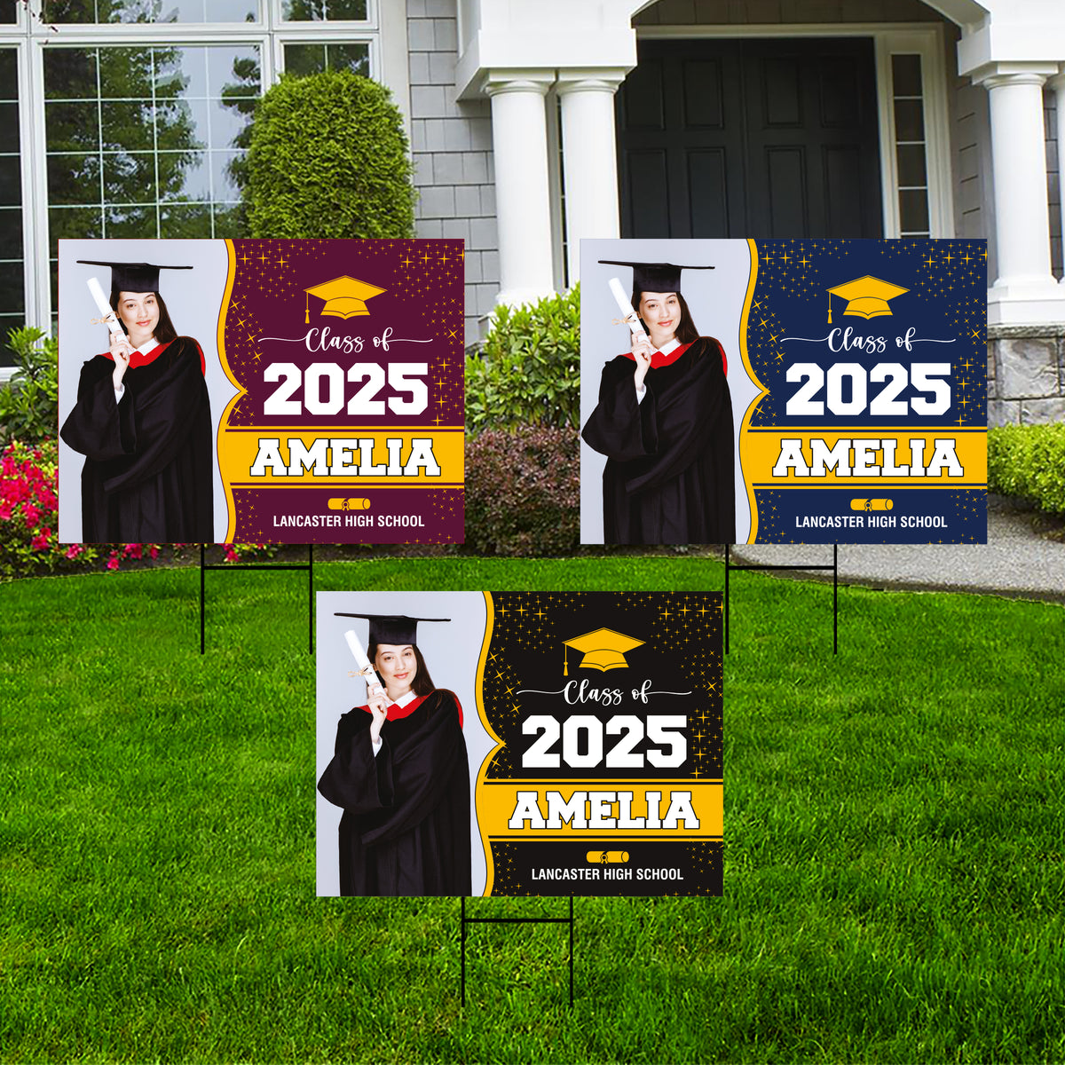 Personalized Graduation Yard Sign 2025 with Photo - Grad Sign, Class o ...