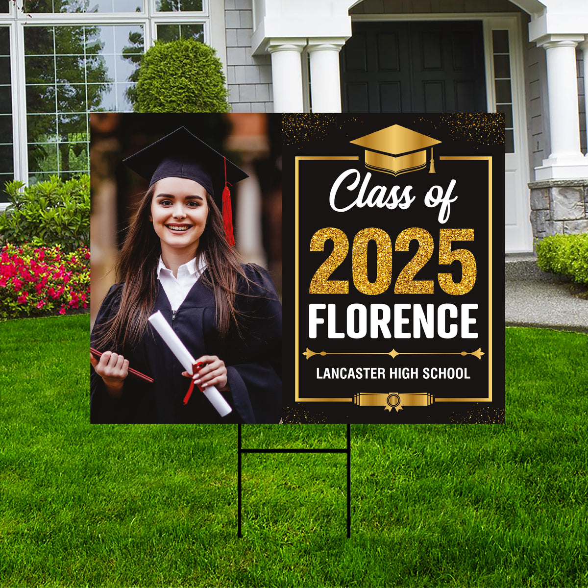 Personalized Graduation Yard Sign 2025 with Photo, 2025 Senior Grad Si ...