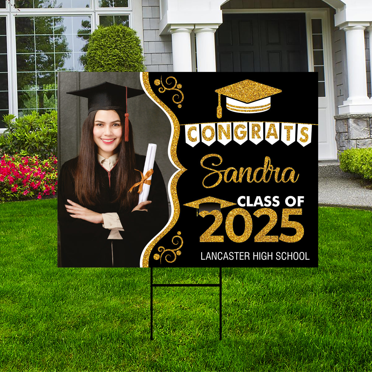 Personalized Graduation Yard Sign 2025 with Photo, 2025 Senior Grad Si ...