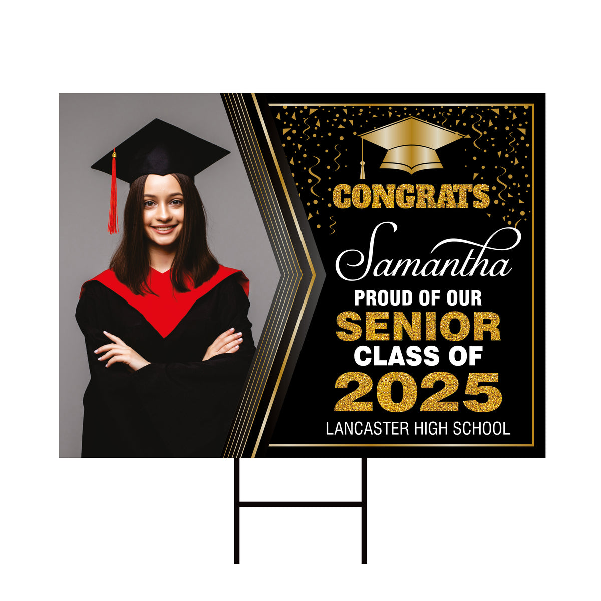 Personalized Graduation Yard Sign 2025 with Photo - Grad Sign, Class o ...