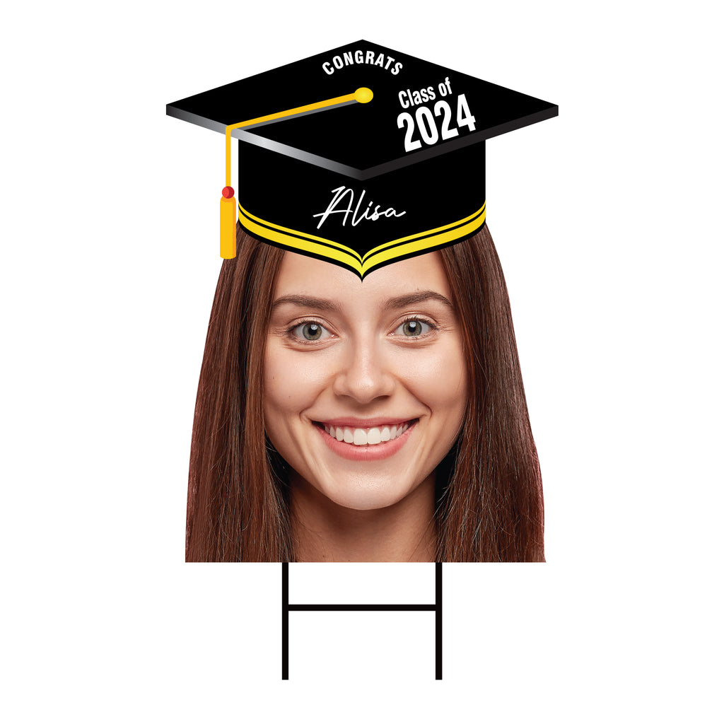 Custom Graduation Face Yard Sign 2024 – Voila Print Inc