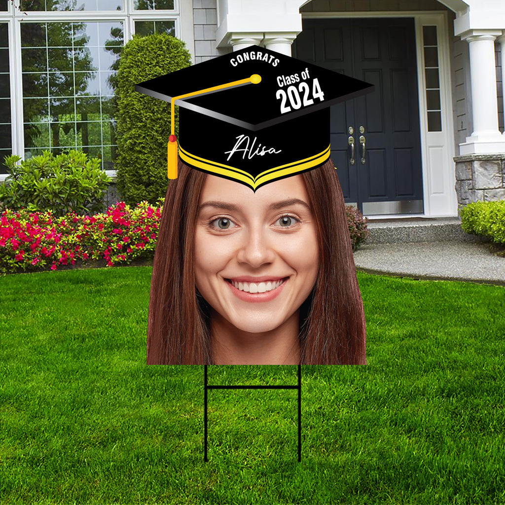 Custom Graduation Face Yard Sign 2024 – Voila Print Inc