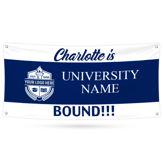 Personalized College Bound Banner Sign – Voila Print Inc