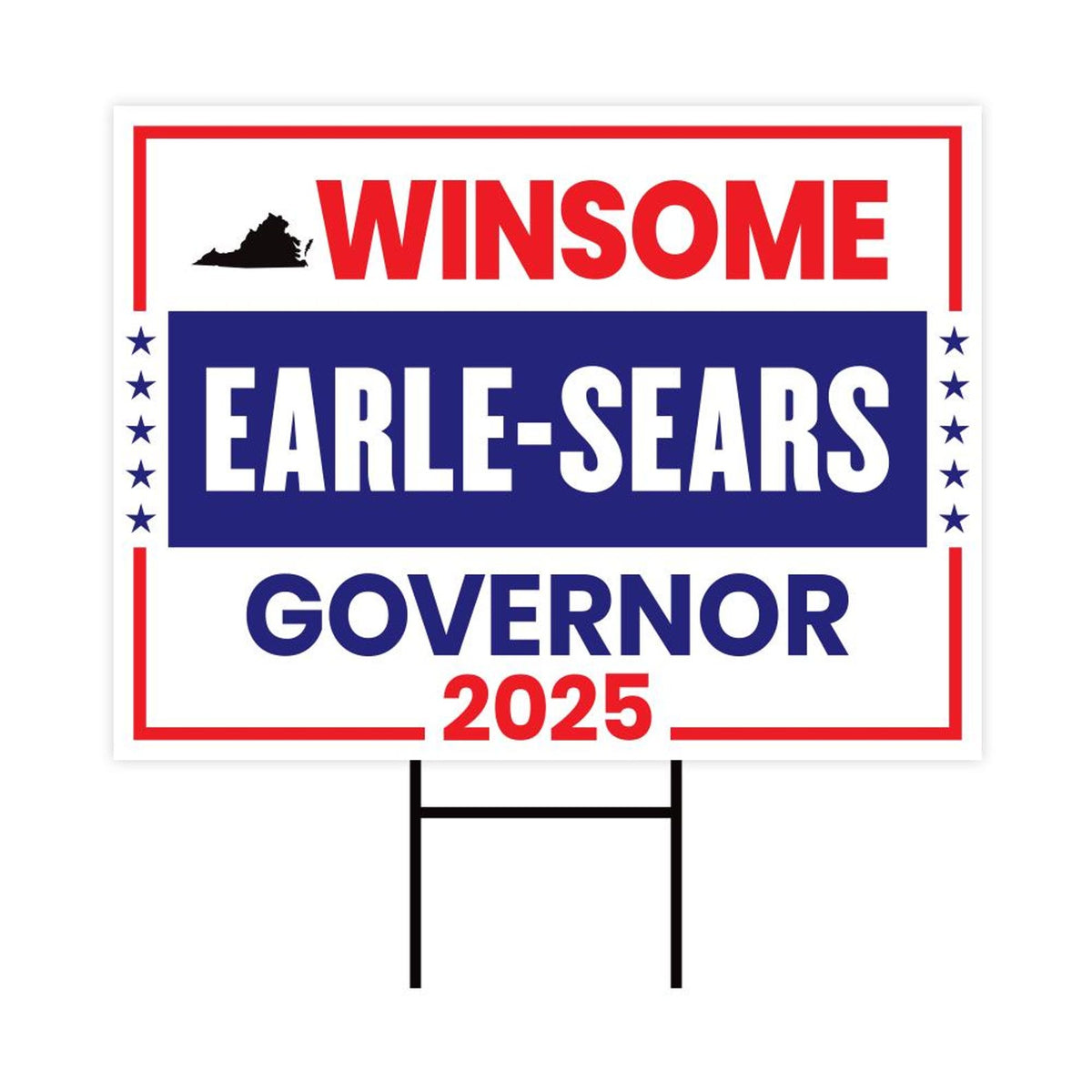 Winsome Earle-Sears For Virginia Governor 2025 Yard Sign, Corrugated P ...