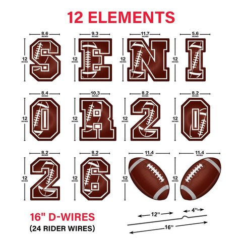 Football Yard Signs 2026, Senior Night Lawn Decorations with Stakes, G ...
