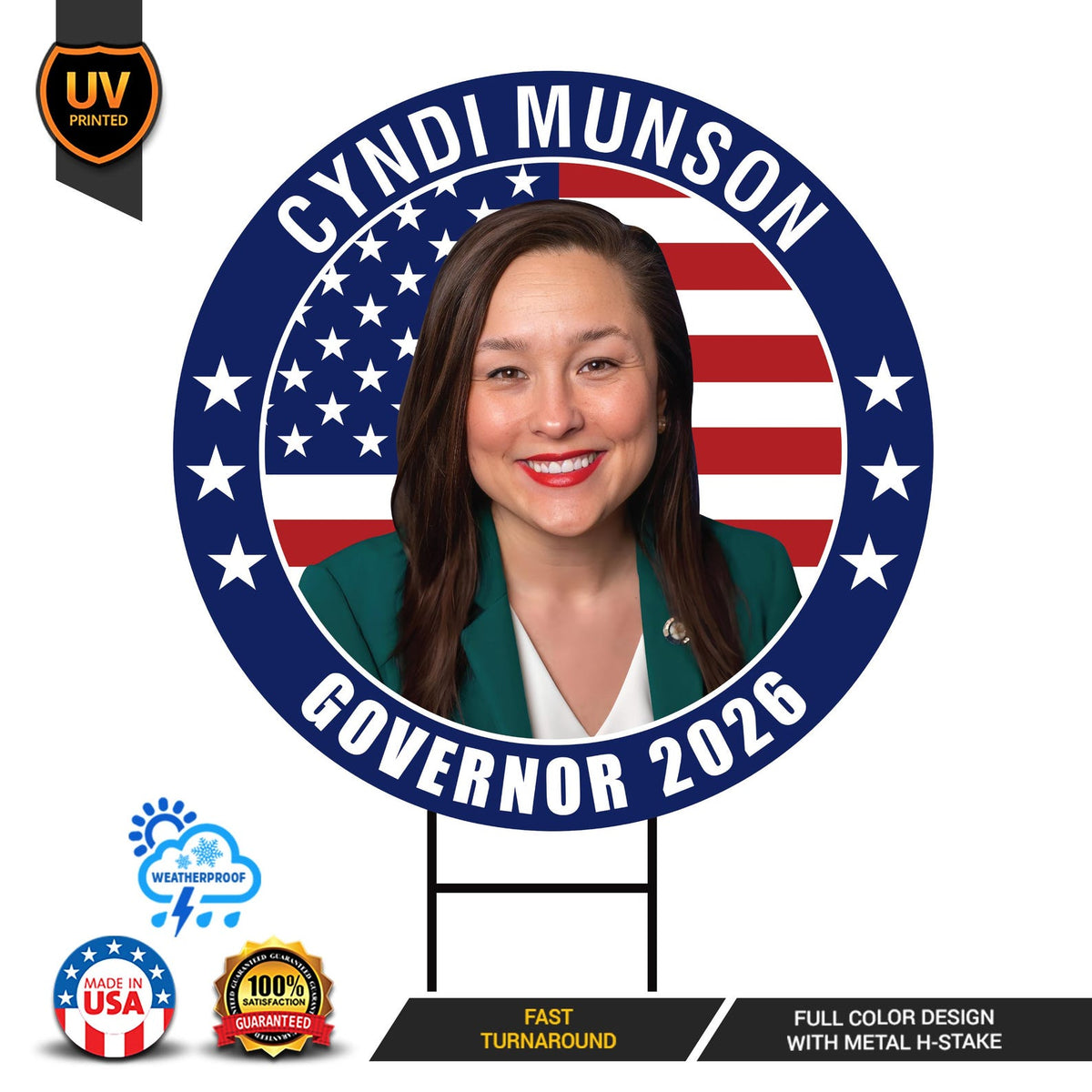 Cyndi Munson For Oklahoma Governor 2026 Yard Sign, Corrugated Plastic ...