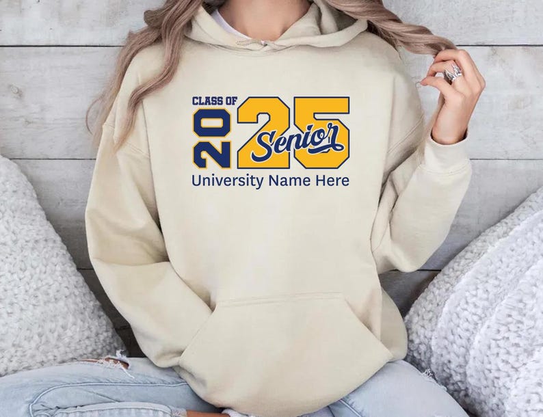 Custom Class of 2025 Senior Hoodie, Personalized Senior 2025 Hoodie ...