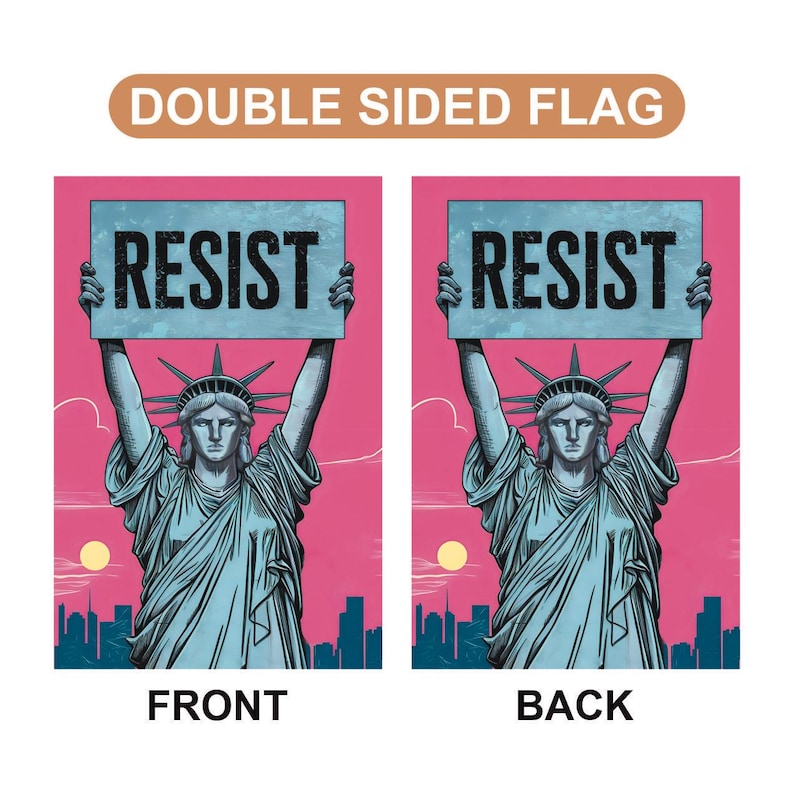 Statue of Liberty Resist Garden Flag, 12x18 Inch Double Sided, Resist ...