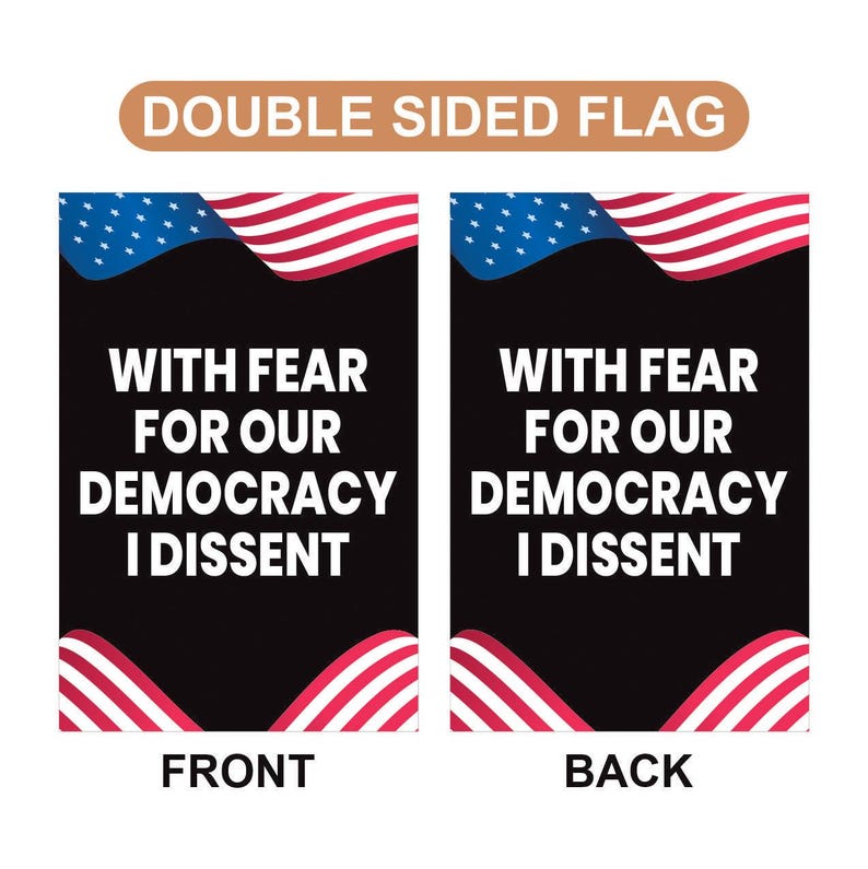 I Dissent Garden Flag, 12x18 Inch Double Sided, Resist Hate Flag, Anti ...