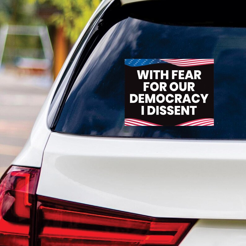 I Dissent Vinyl Sticker, Resist Hate Decal, Anti-Trump, Resist Racism ...