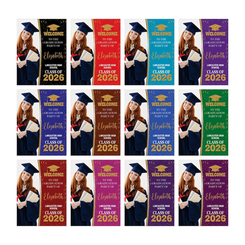 Personalized Graduation Welcome Sign, Custom Class of 2026 Party Sign ...