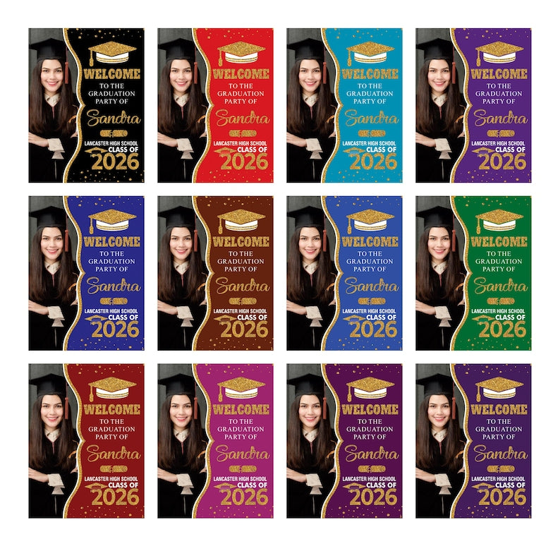 Personalized Graduation Welcome Sign, Custom Class of 2026 Party Sign ...
