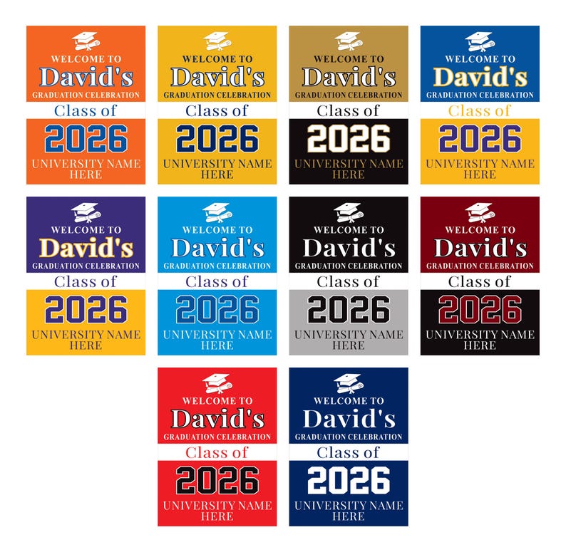 Personalized Graduation Welcome Sign, Custom Class of 2025 Party Sign ...