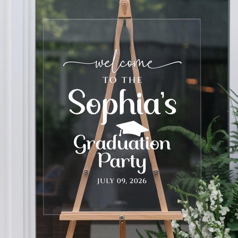 2026 Graduation Party Welcome Sign, Graduation Decor Sign, College Gra ...