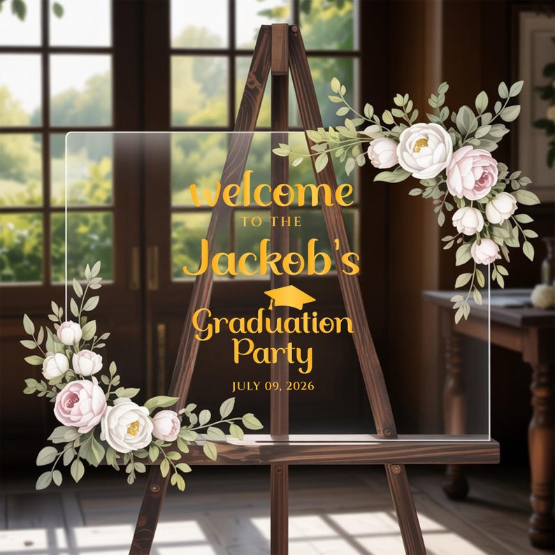 2026 Graduation Party Welcome Sign, Graduation Decor Sign, College Gra ...