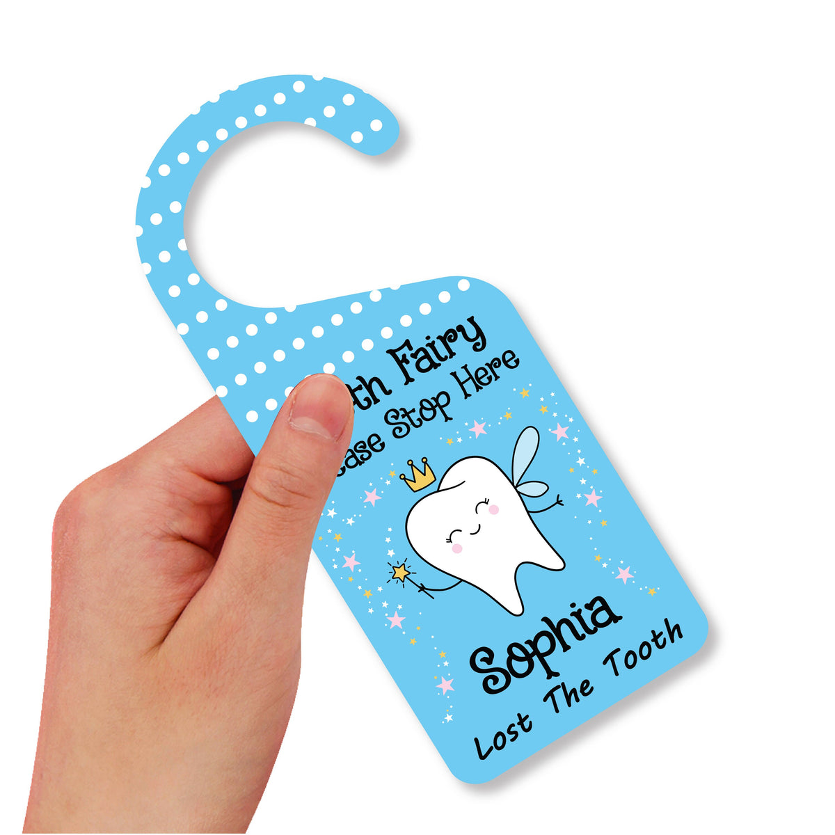 Tooth Fairy Please Stop Here Personalized Door Hanger, Tooth Fairy Doo ...