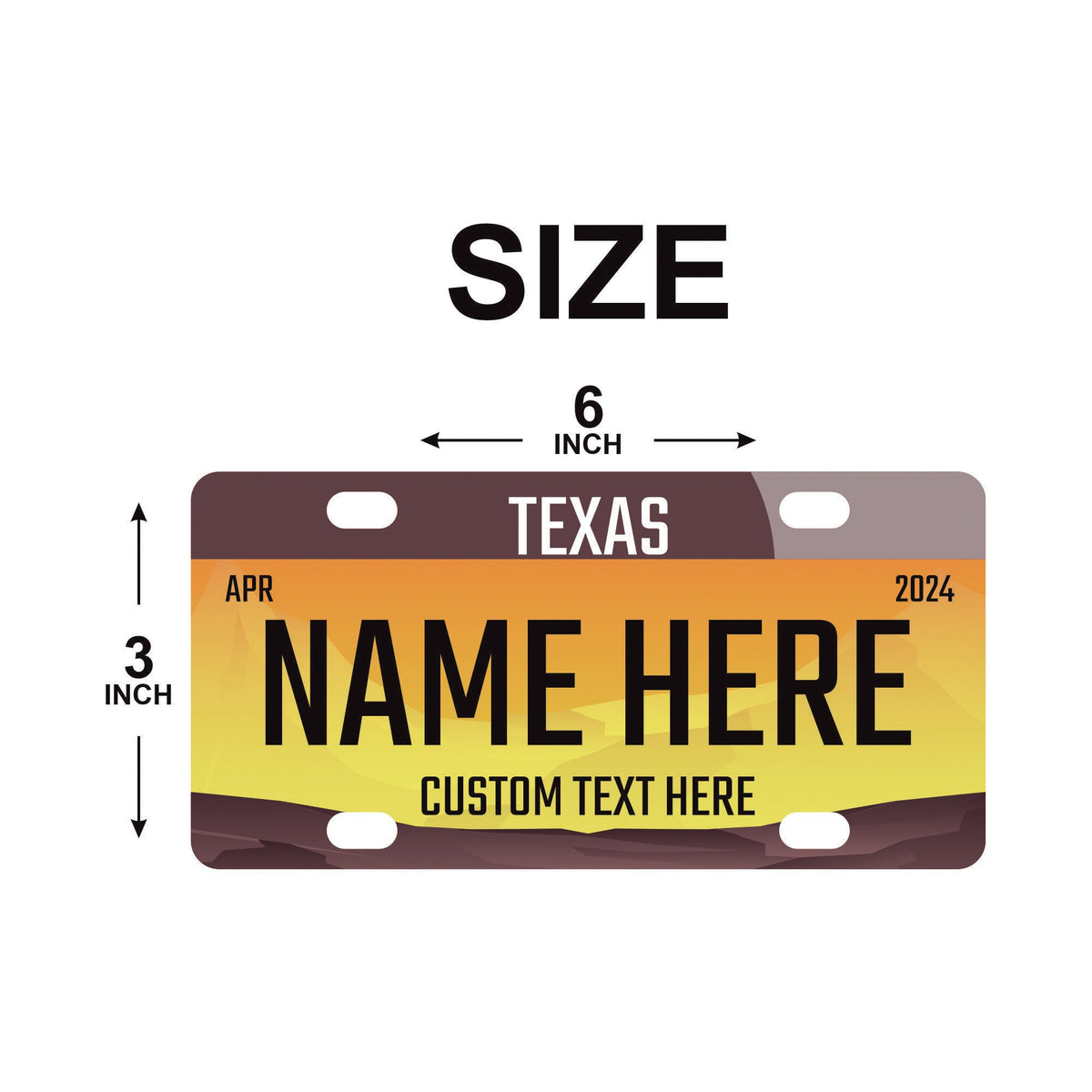 Custom Mini State License Plates, Aluminum Metal 3"x6", Personalized Y ...