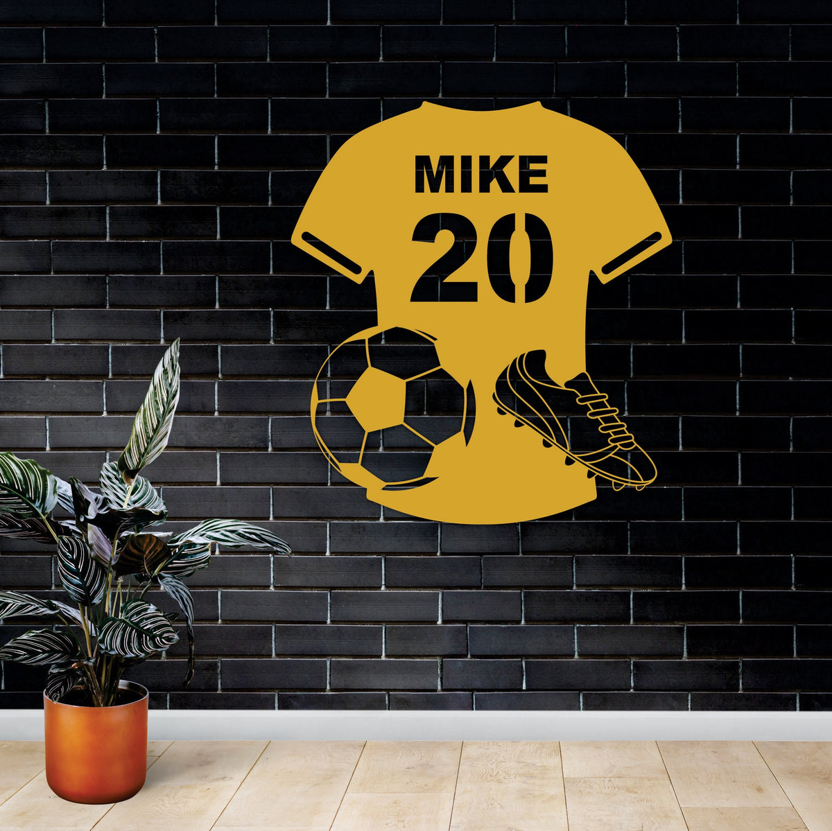 Custom Football Player Aluminum Sign - Personalized Soccer Metal Signa ...