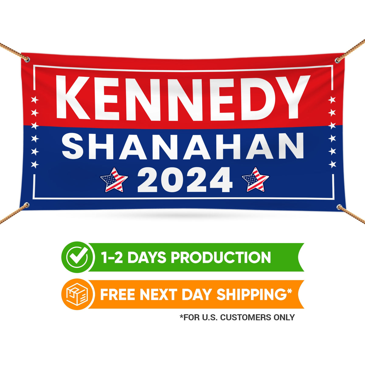 Kennedy Shanahan 2024 Banner Sign, 13 Oz RFK Jr. Election 2024 Banner ...