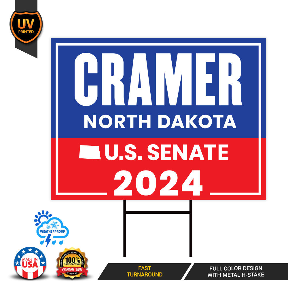 Kevin Cramer US Senate Yard Sign - Coroplast US Senate Election North ...