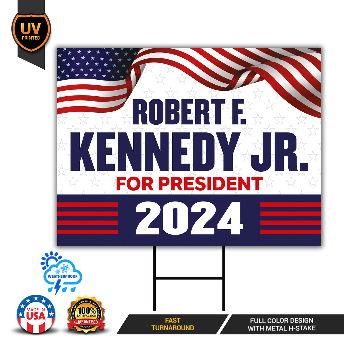 Kennedy 2024 Yard Sign - Coroplast Robert F. Kennedy Jr. For President ...