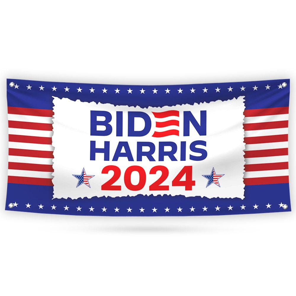 Joe Biden 2024 Banner Sign, 13 Oz Joe Biden For President 2024 Sign, R ...