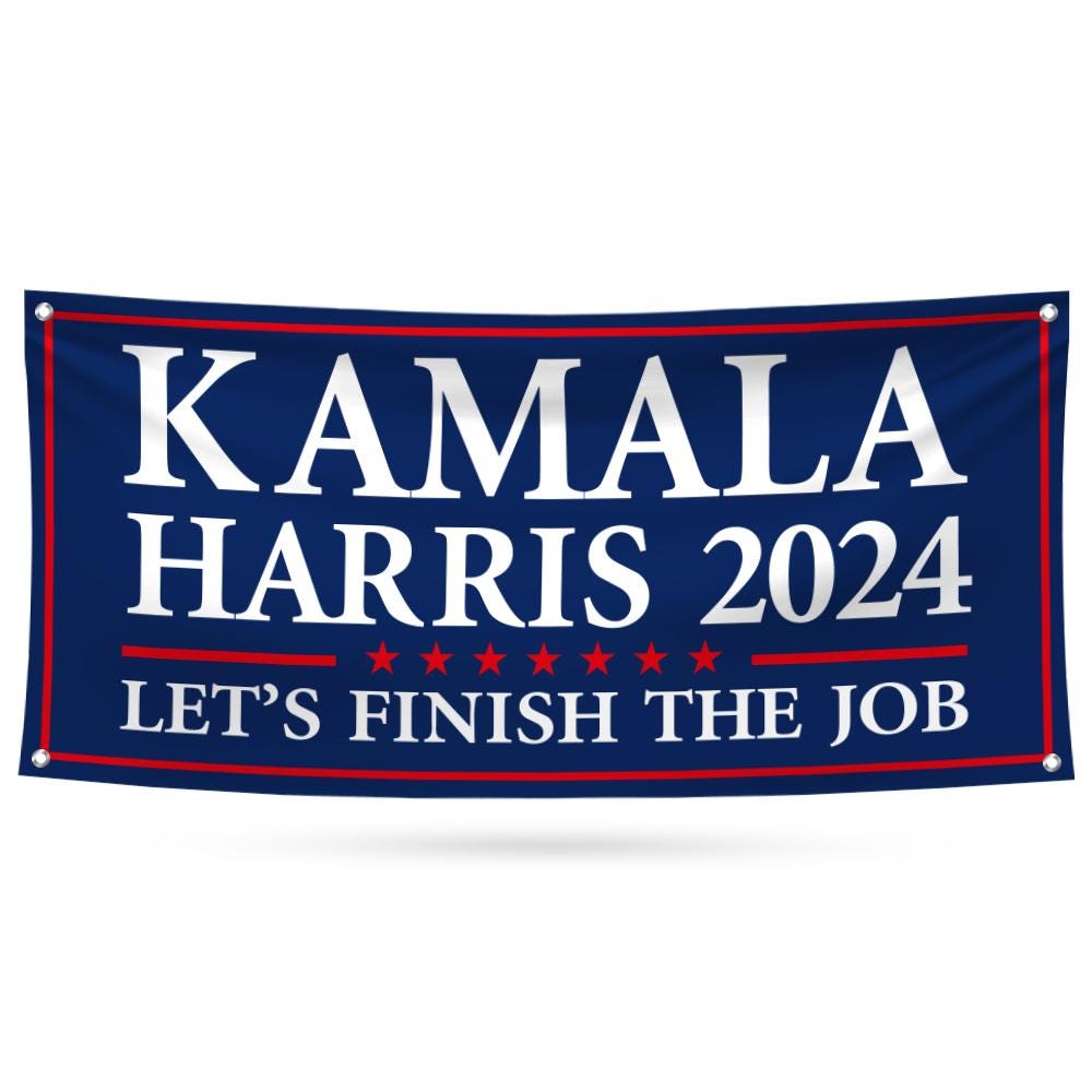 Kamala Harris 2024 Banner Sign, 13 Oz Kamala Harris For President 2024 ...