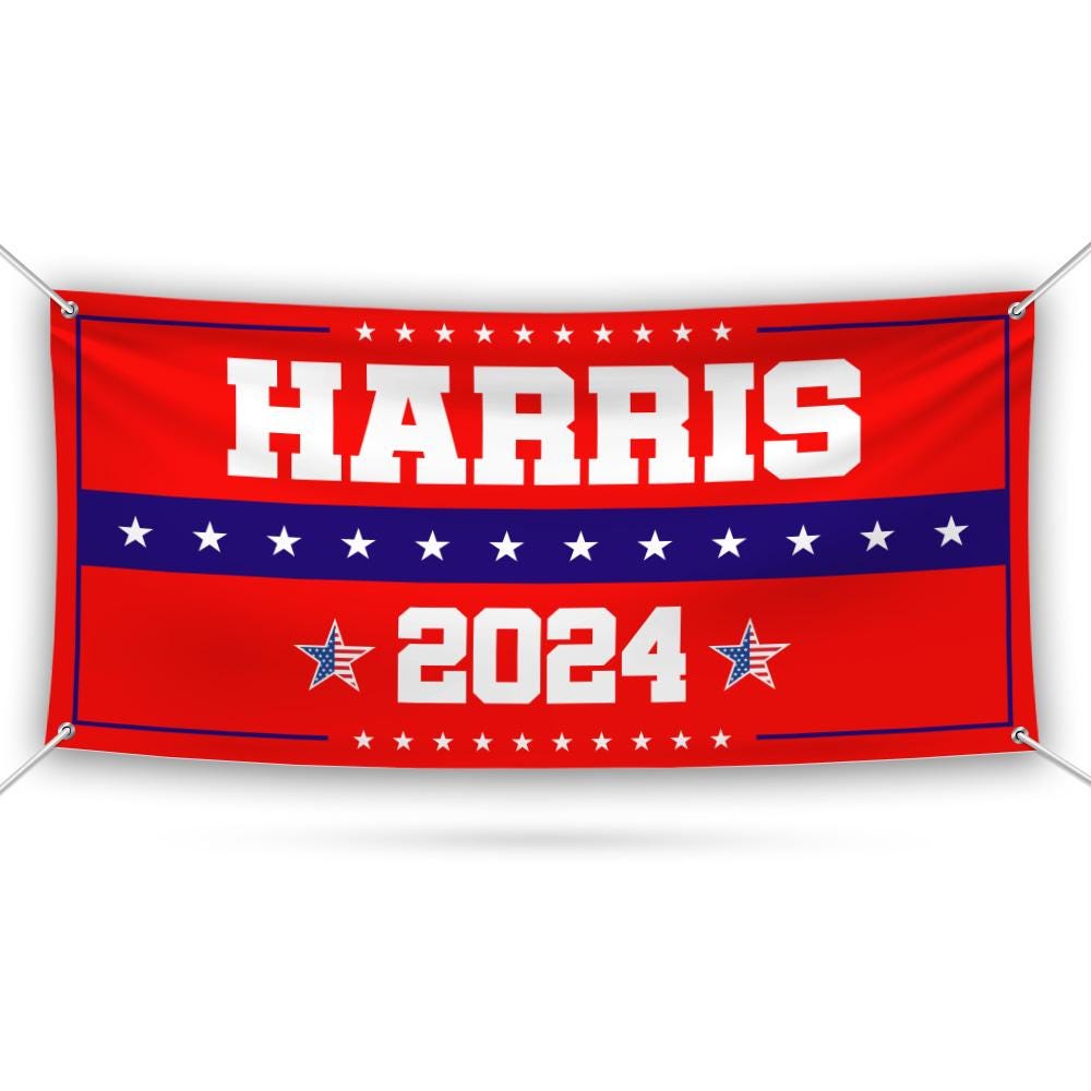 Kamala Harris 2024 Banner Sign, 13 Oz Kamala Harris For President 2024 ...