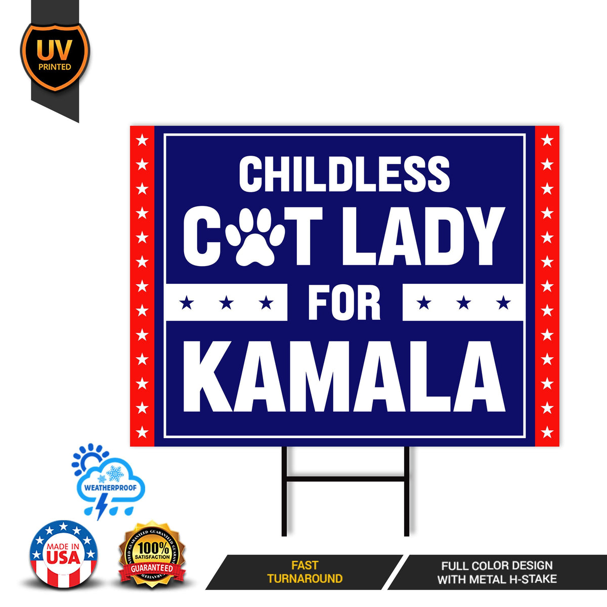 Kamala Harris 2024 Yard Sign - Coroplast Kamala Harris For President 2 ...
