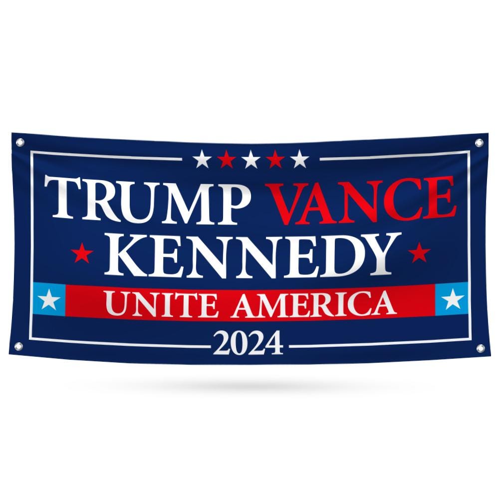 Trump Vance Kennedy 2024 Banner Sign, 13 Oz Heavy Duty Waterproof Trum ...