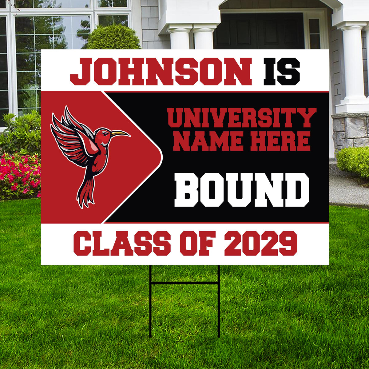 Personalized College Bound Future Yard Sign, College Logo Sign, Custom ...