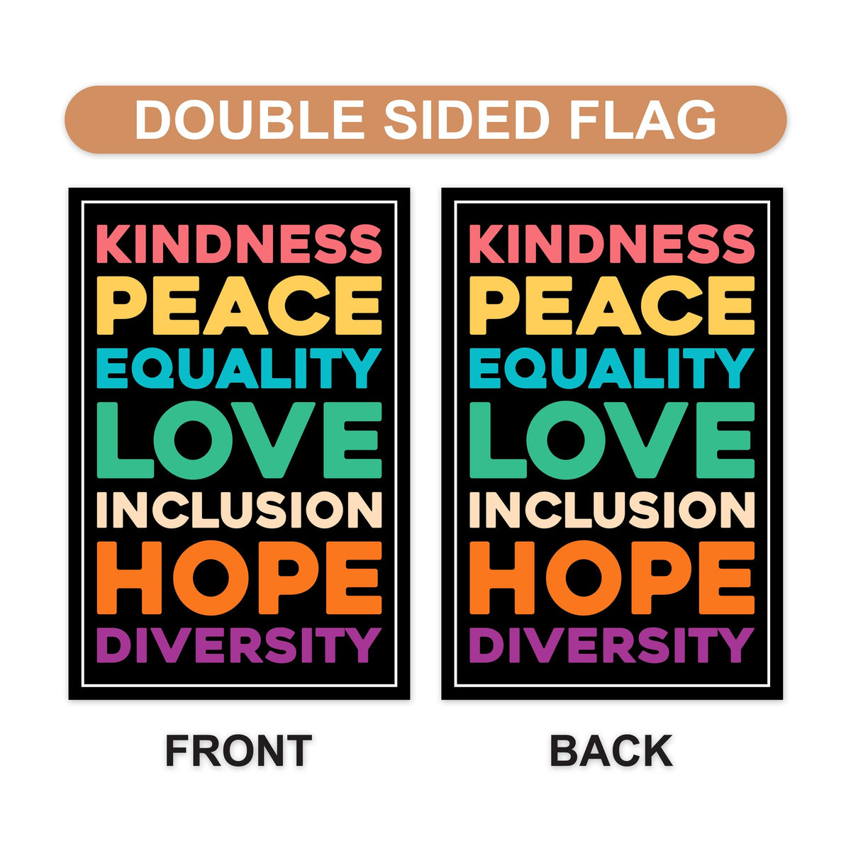Kindness Equality Hope, Resistance Resist Garden Flag, Double Sided, R ...