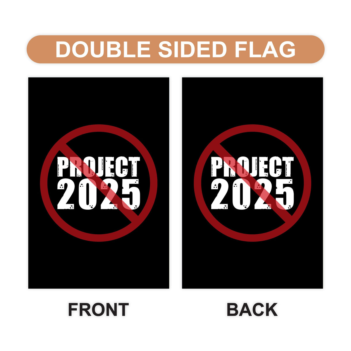 STOP Project 2025 Garden Flag, Double Sided, Resist Hate Flag, Anti-Tr ...