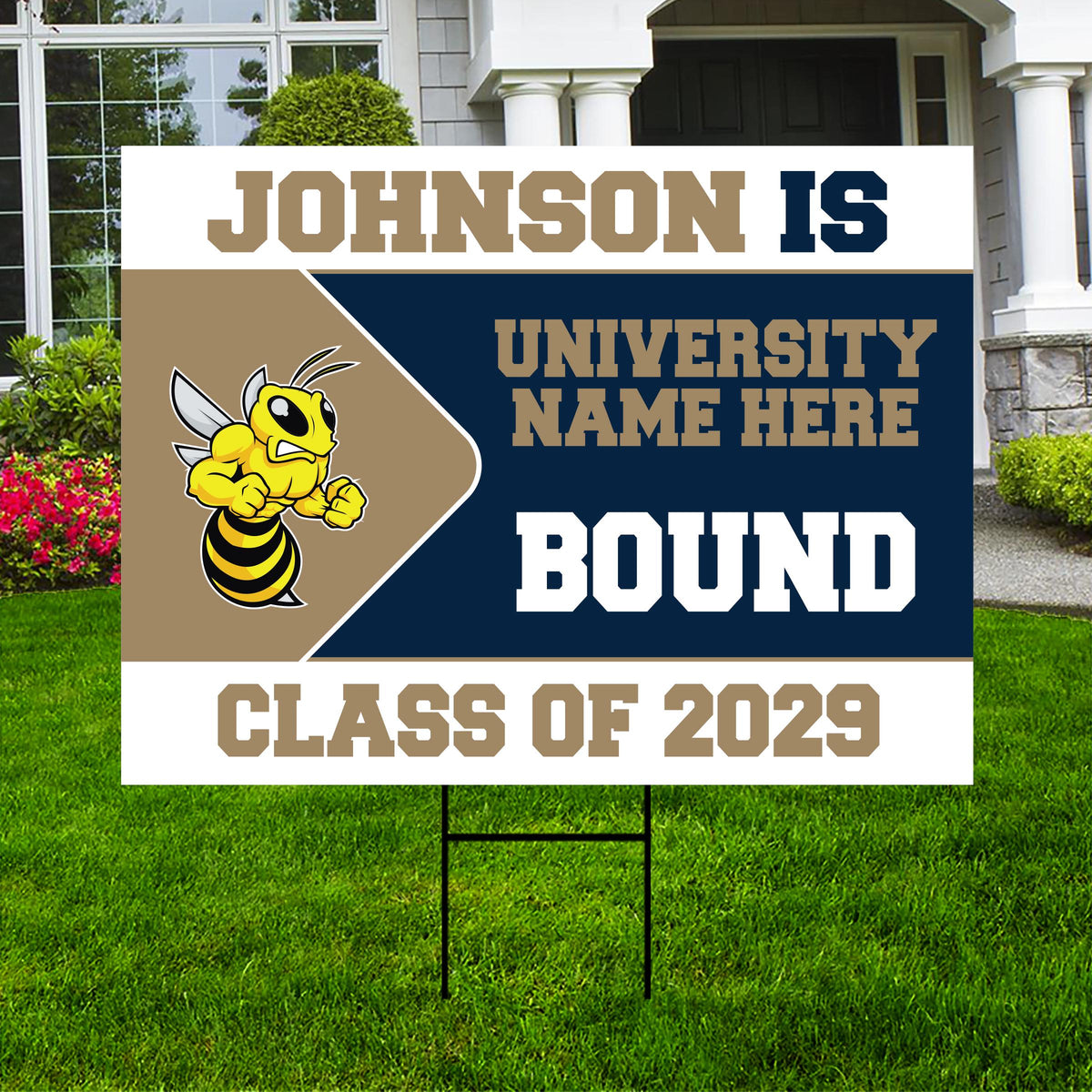Personalized College Bound Future Yard Sign, College Logo Sign, Custom ...