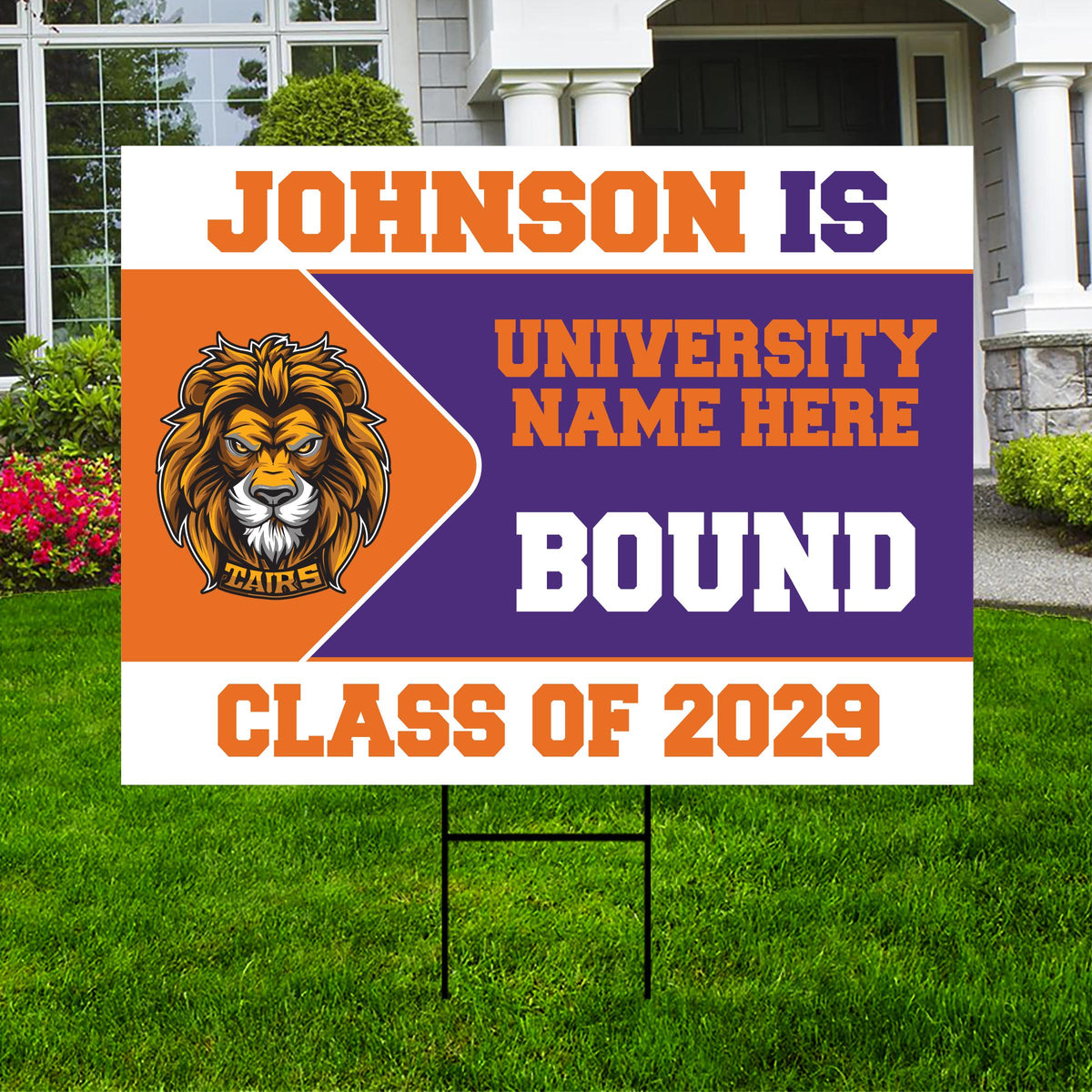 Personalized College Bound Future Yard Sign, College Logo Sign, Custom ...