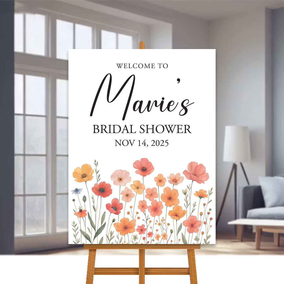 Wildflower Bridal Shower Welcome Sign, Love in Bloom Brunch Sign, Flor ...