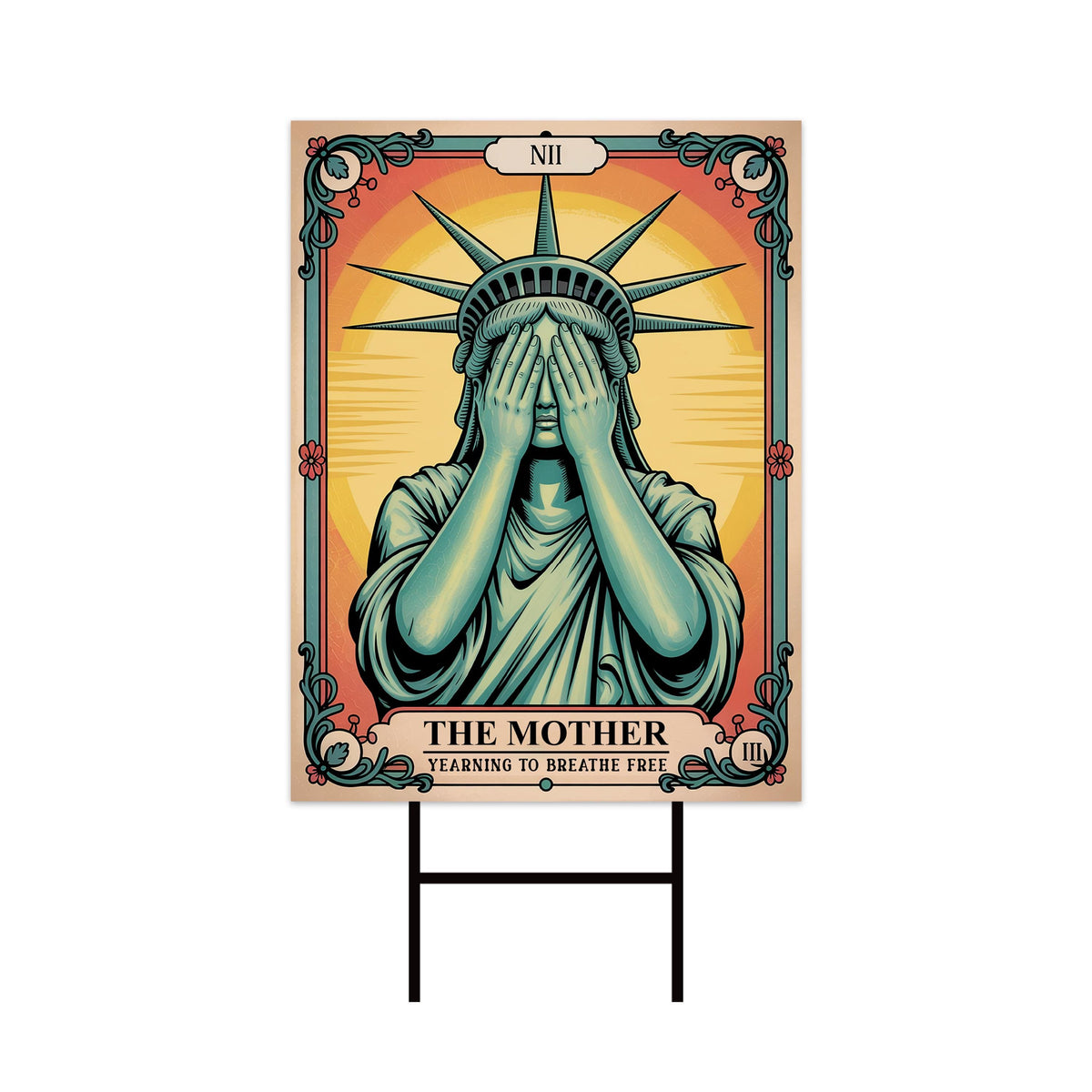 Statue of Liberty Pro-democracy Protest Yard Sign - Resist Hate, Anti ...