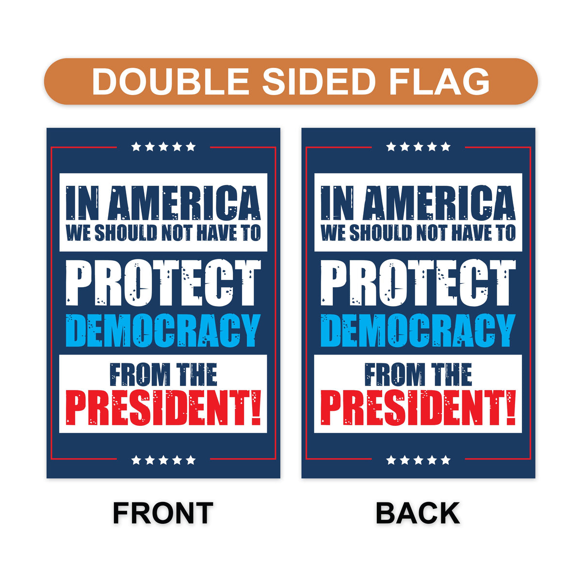 Protect Democracy Garden Flag, 12x18 Inch Double Sided, Anti-Trump, Hu ...