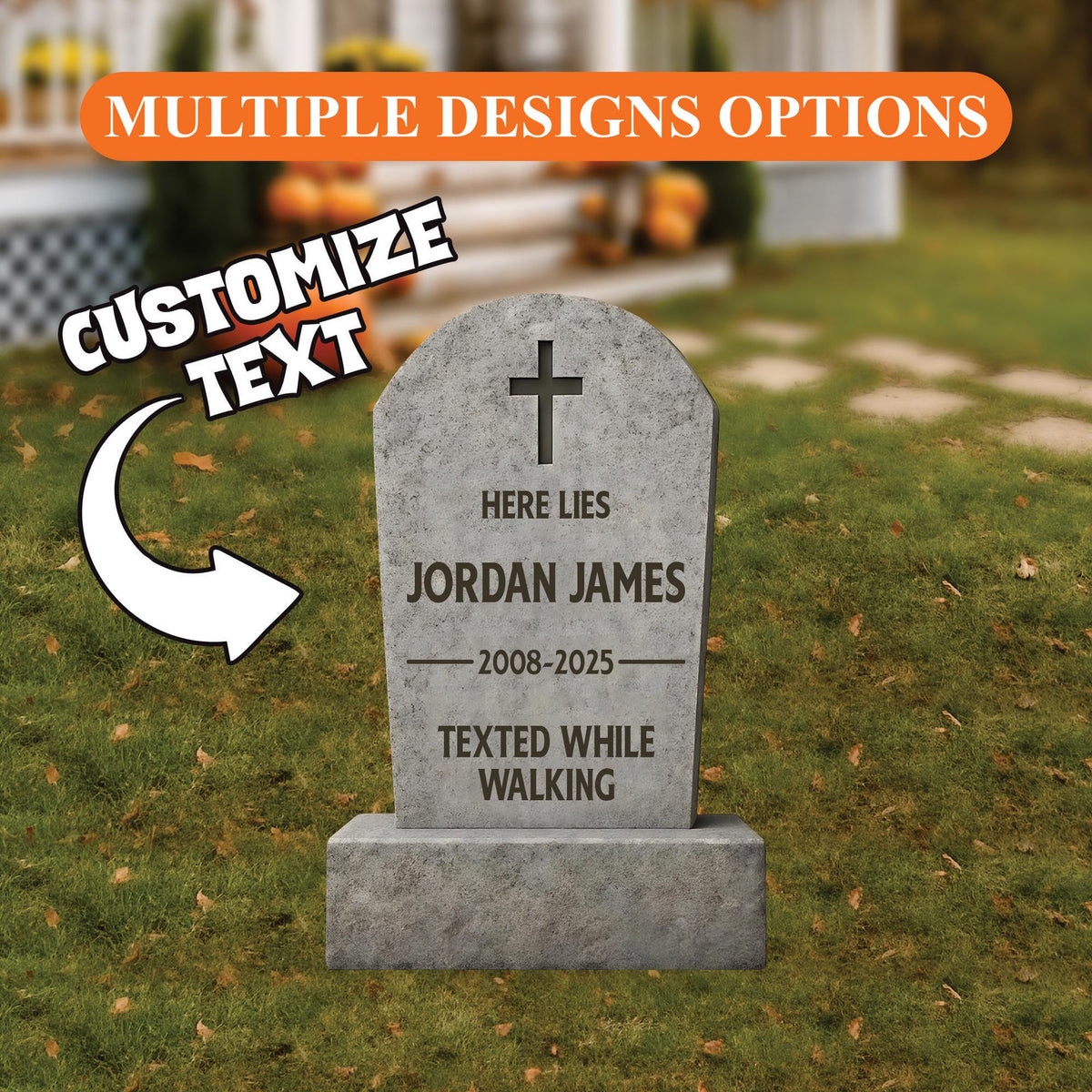 Personalized Halloween Tombstone Yard Signs, Custom Graveyard Decorati ...