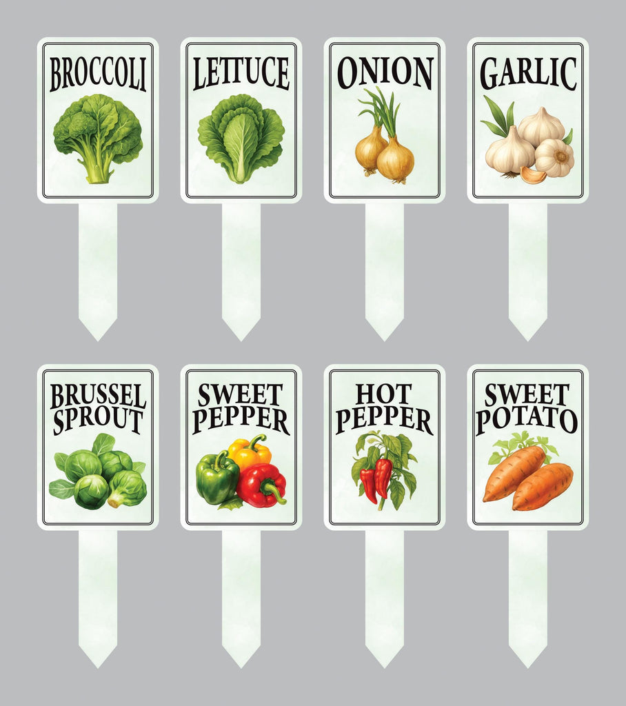 Vegetable Garden Stake, UV Printed Aluminum Plant Marker, Metal Veggie ...