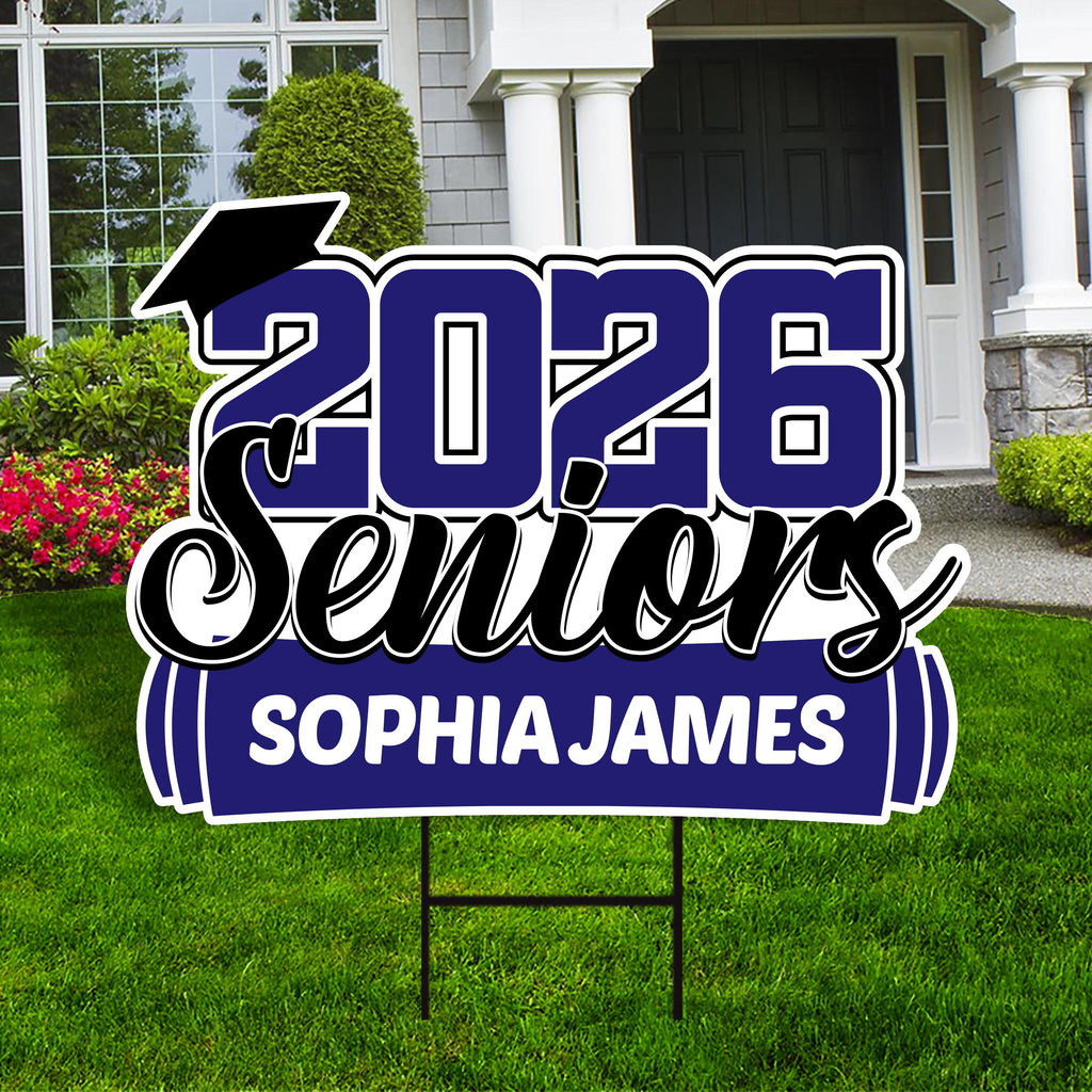 Personalized Senior 2026 with Diploma Yard Sign - Graduation Class of ...