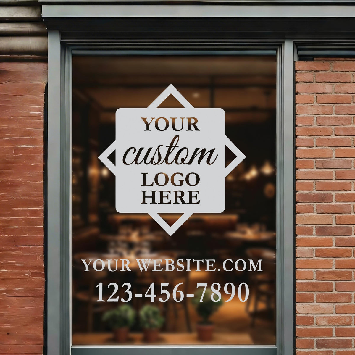 Custom Storefront Door Sign Vinyl Decal, Personalized Business Logo Wi ...