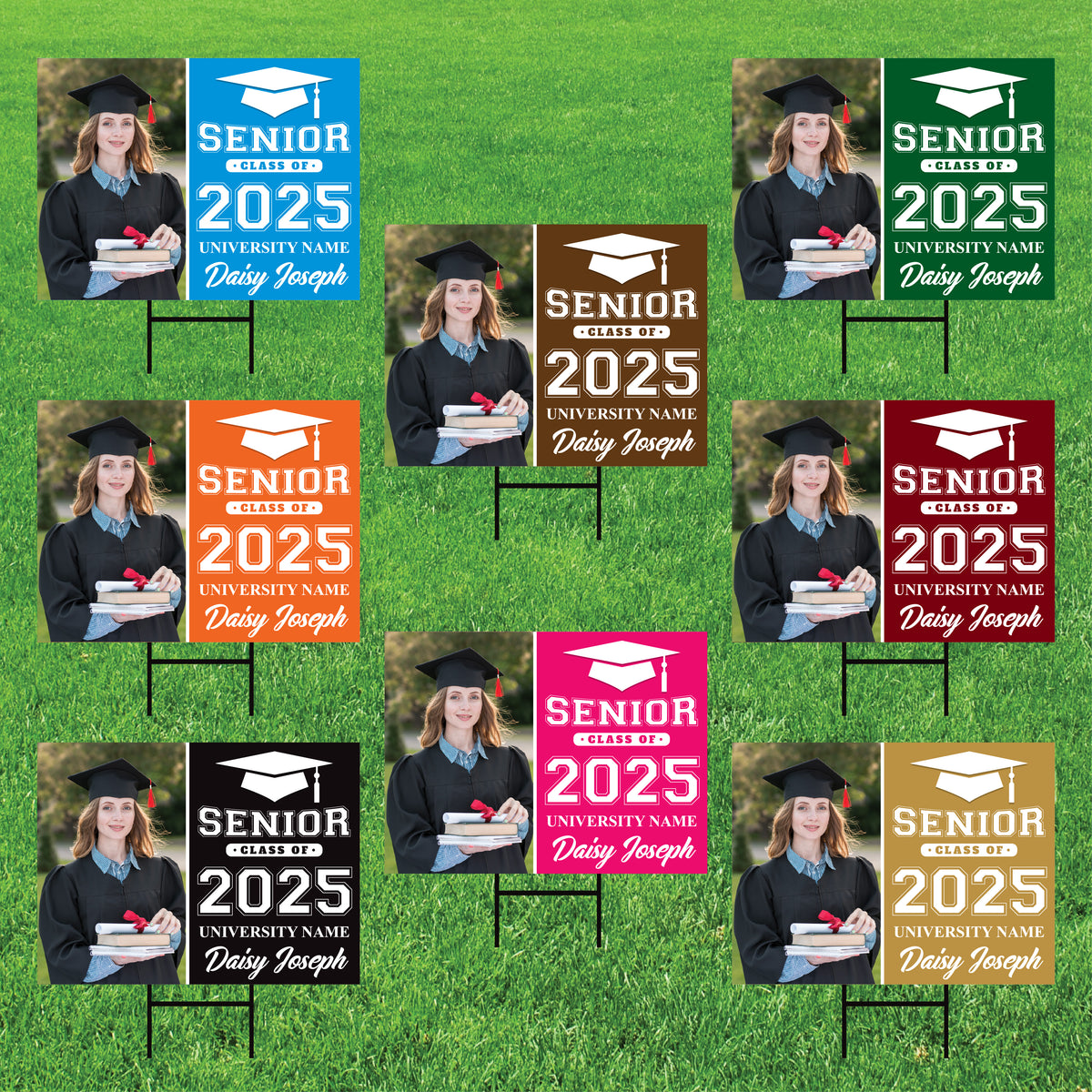 Personalized Graduation Yard Sign 2025 with Photo, 2025 Senior Grad Si ...