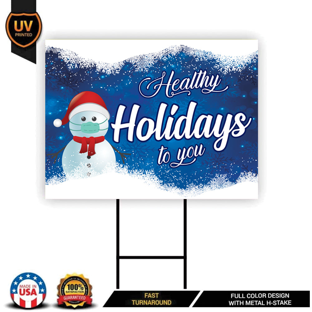 Happy Holidays Yard Sign – Voila Print Inc