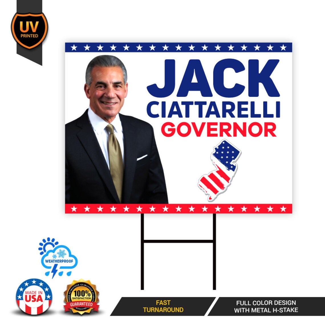 Jack Ciattarelli For New Jersey Governor Yard Sign – Voila Print Inc
