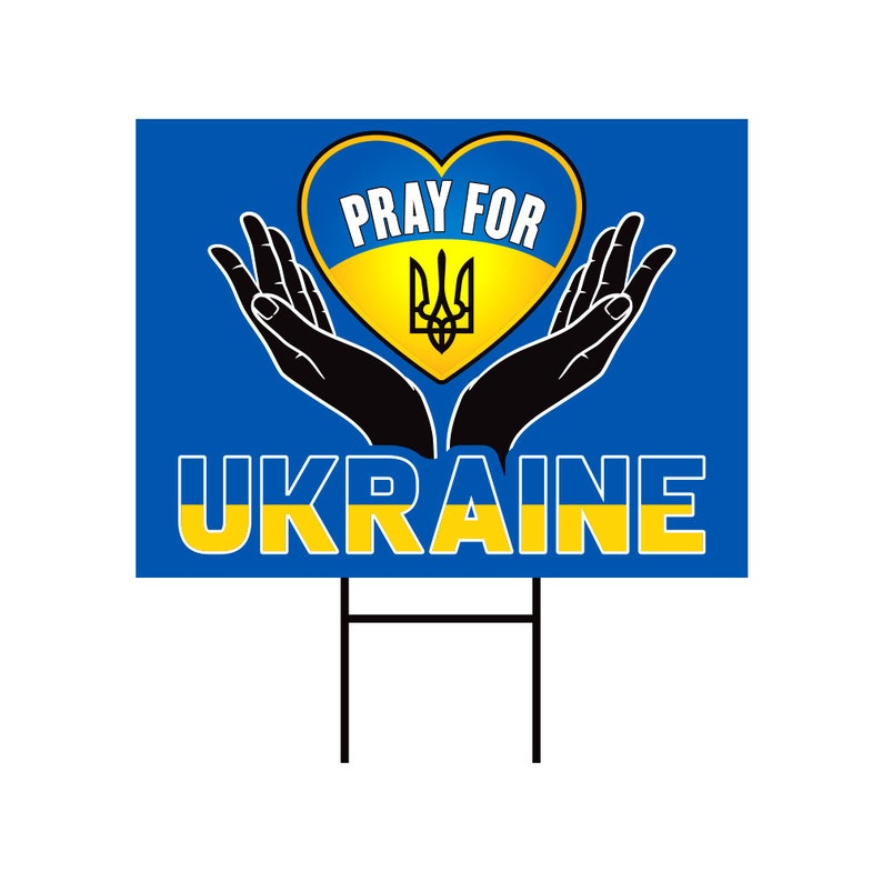 Stand With Ukraine Yard Sign – Voila Print Inc